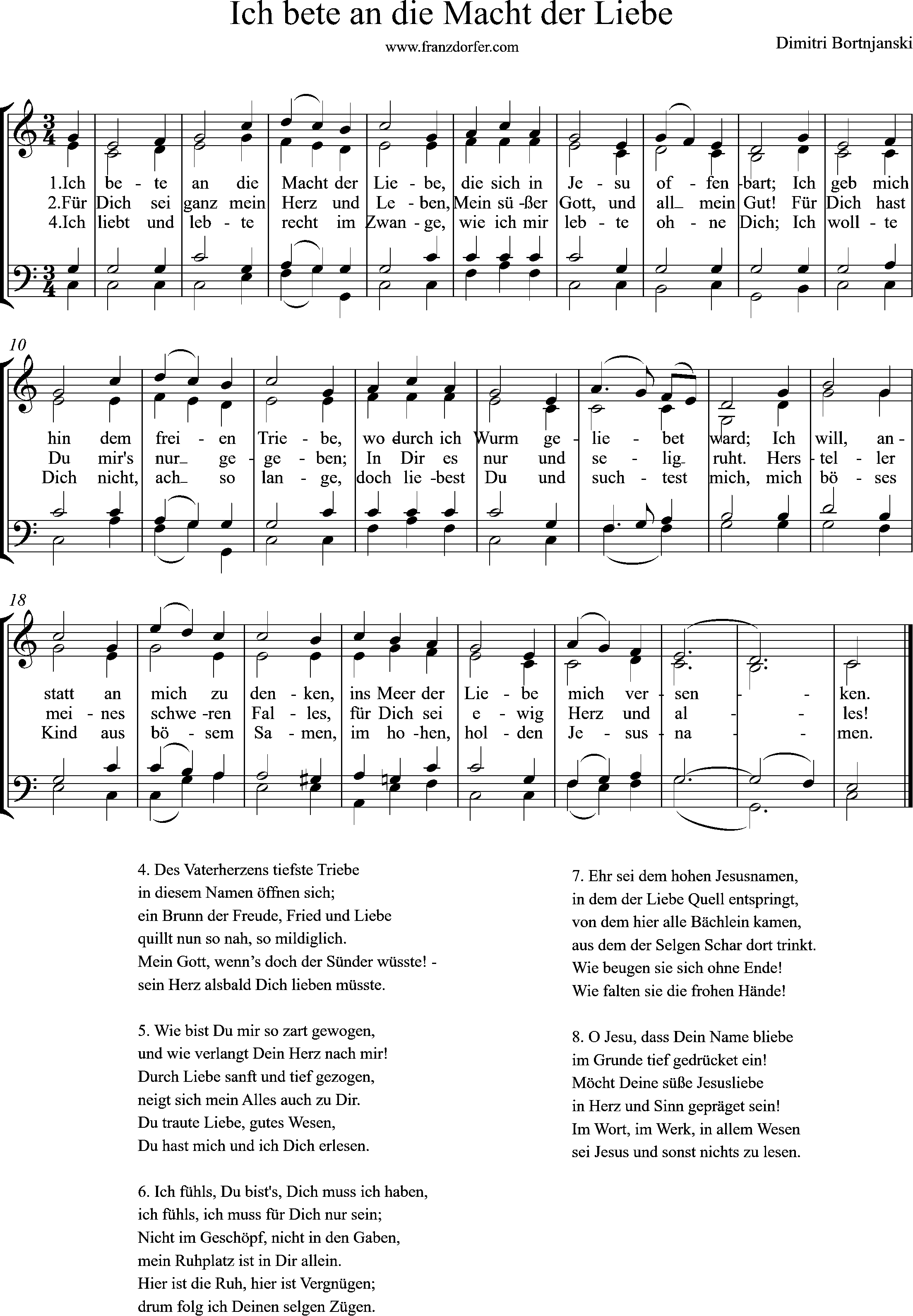 Ich bete an die Macht der Liebe